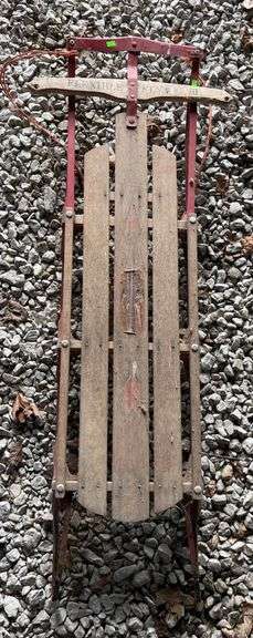 Flexible Flyer Steel-Frame Sled with Wooden Slats 55” - Metzger ...