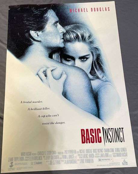 Basic Instinct Movie Poster Featuring Michael Douglas and Sharon Stone ...