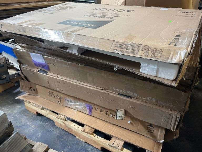 Pallet of Salvage TVs Including Sharp, Sony, and LG Models - Metzger ...