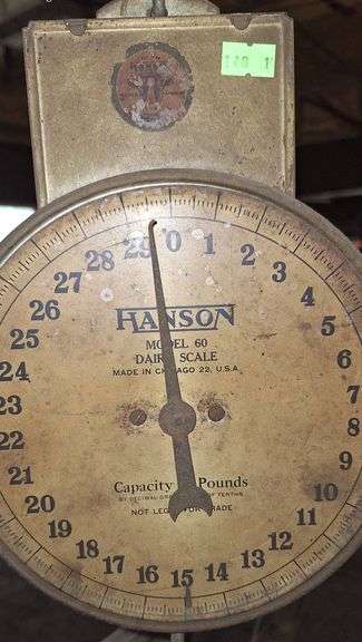 Hanson Dairy models 60 Hanging Dial Scale with Metal Tray - Metzger ...