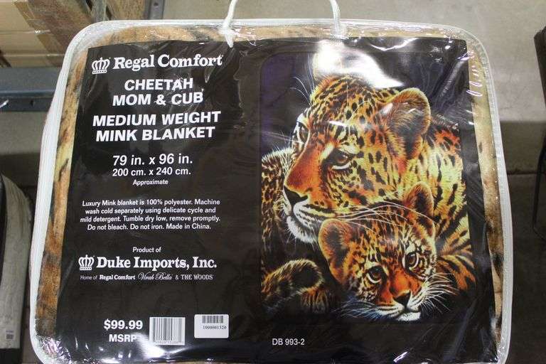 REGAL COMFORT - Regal Comfort Cheetah Mom & Cub Medium Weight Mink ...