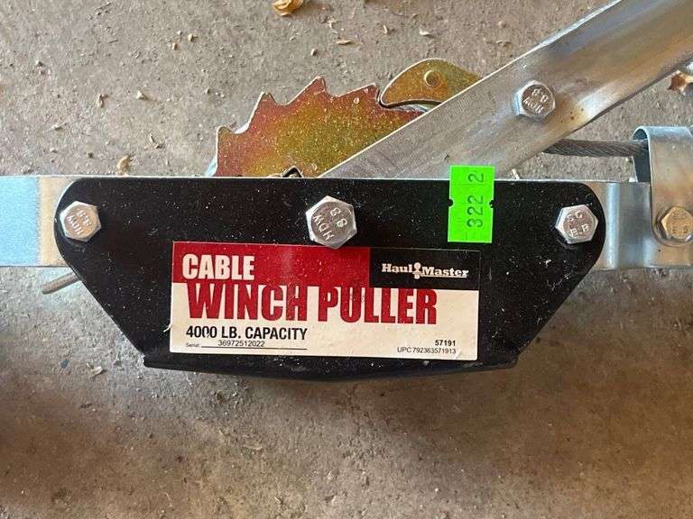 Haul-Master Cable Winch Pullers with 4000 Lb. Capacity - Metzger Property Services, LLC