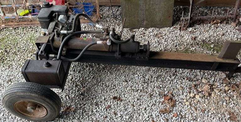 Mounted Hydraulic Log Splitter with Gas Engine and Wheels - Metzger ...