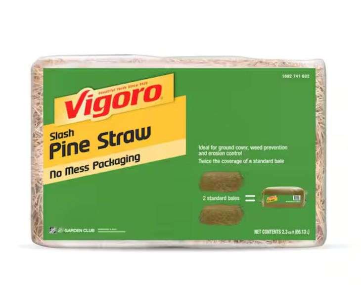 Vigoro 100 sq. ft. Premium Long Leaf Bagged Pine Straw Mulch - Metzger ...