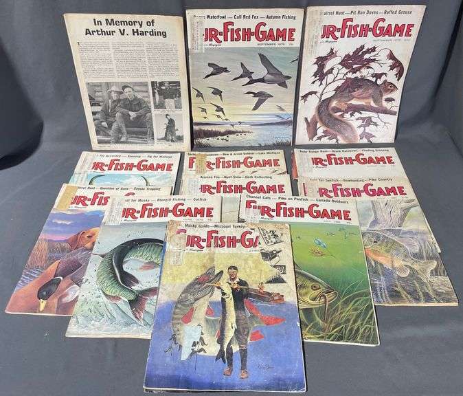12 Fur-Fish-Game Magazines with Wildlife Covers, 1972 – 1981 - Metzger ...