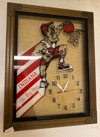 Indiana University Basketball-Themed Wall Clock - Metzger Property ...
