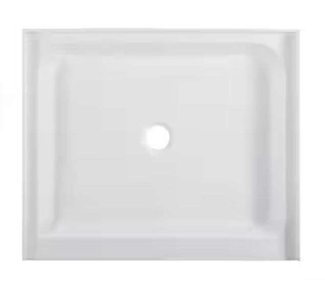 Swiss Madison Voltaire 42 in. x 36 in. Acrylic Single-Threshold Center Drain Shower Base in ...