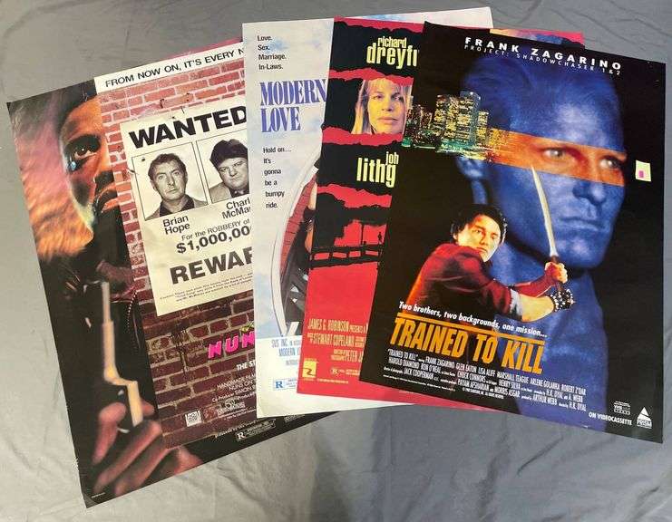 Five Movie Posters Featuring Various Film Titles - Metzger Property ...