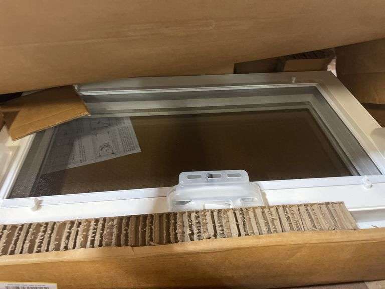 TAFCO WINDOWS 32 in. x 18 in. White Double-Pane Insulated Glass Hinged ...