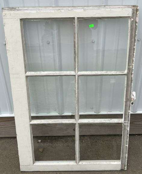 Six-Pane White Painted Window Frame - Metzger Property Services, LLC