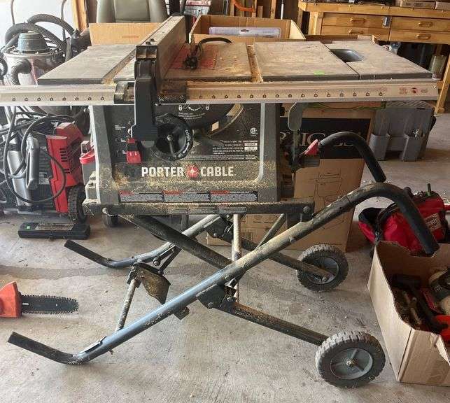 Porter-Cable Table Saw with Adjustable Stand and Wheels - Metzger ...