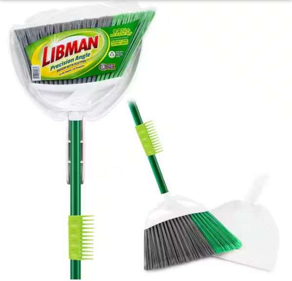 Libman 11 in. Precision Angle Broom and Dustpan Set - Metzger Property ...