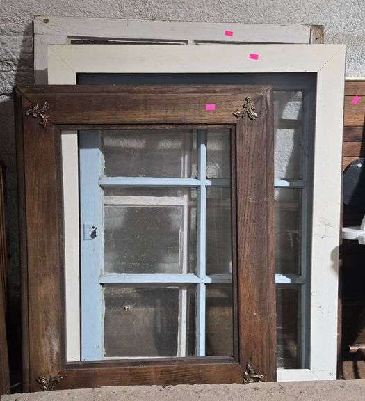 Six Reclaimed Multi-Pane Window Frames with Glass Insets - Metzger ...