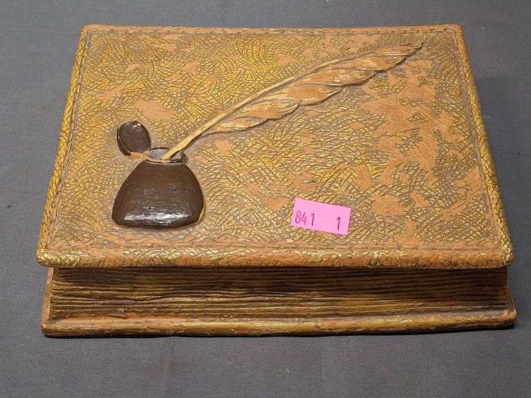Syroco Box with Quill and Inkwell Design, 7″ x 5″ x 2″ - Metzger ...
