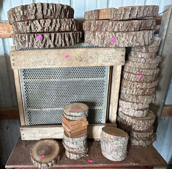 Tree Bark Slices and Wood Frames with Perforated Metal Panels - Metzger ...