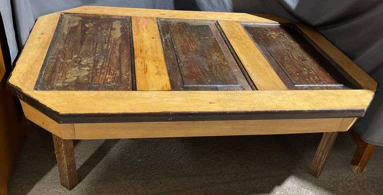 Rectangular Low Table with Multi-Toned Wood Panels 47”x32”x16 ...