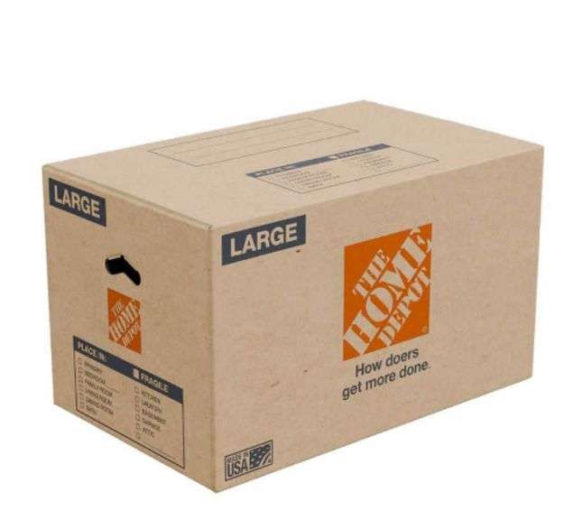 The Home Depot 26 in. L x 16 in. W x 15 in. D Large Moving Boxes-Amount ...