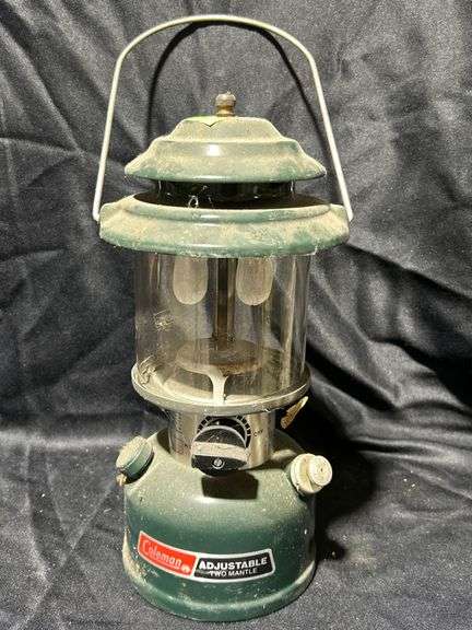 Coleman Adjustable Two-Mantle Lantern, Green Metal Base - Metzger Property Services, LLC