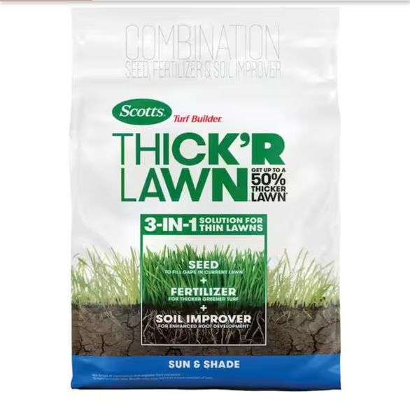 Scotts Turf Builder 12 lbs. 1,200 sq. ft. THICK'R LAWN Grass Seed ...