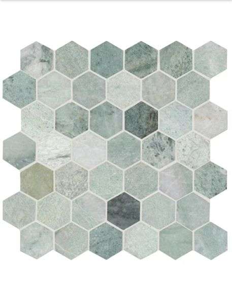 2-MSI Icelandic Green Hexagon 12 in. x 12 in. x 0.38 in. Polished ...