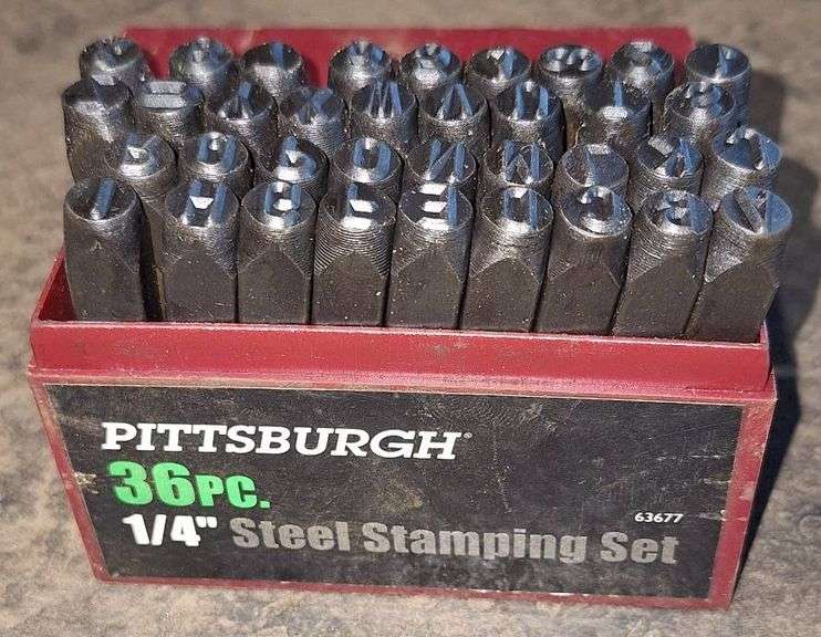 30-Piece Alloy Steel Stamping Set by Pittsburgh - Metzger Property ...