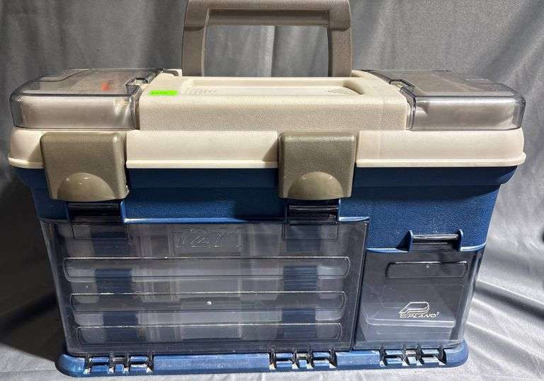 Plano Fishing Tackle Box with Removable Storage Trays and Assorted Gear ...
