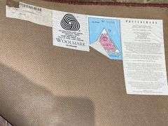 Woolmark Franklin Burgundy/Green Runner with Floral Motif 9’x30 ...