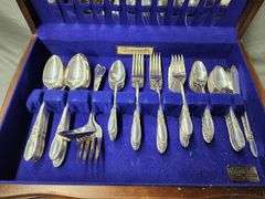Community Silver Plate Flatware in Case, White Orchid Pattern - Metzger ...