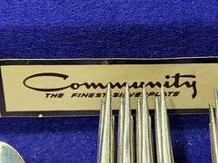 Community Silver Plate Flatware in Case, White Orchid Pattern - Metzger ...