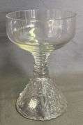 12 Clear Glass Goblets with Textured Bases in Varying Sizes - Metzger ...