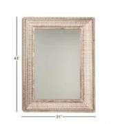 Litton Lane 43 in. x 31 in. Intricately Carved Rectangle Framed Brown ...
