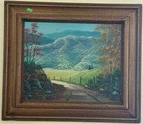 Framed Landscape Painting Signed by Artist - Metzger Property Services, LLC