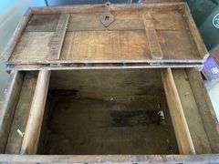 Wood and Metal-Banded Chest with Key and Lock Mechanism - Metzger ...