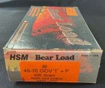 HSM Bear Load .45-70 Gov'T 430 Grain Ammunition - 20 Rounds - Metzger ...
