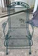 Metal Mesh Rocking Chair With Floral Backrest and Armrest Details 16 ...