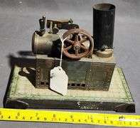GBN Tin and Metal Toy Steam Engine with Base, Made in Germany 8″ x 4 ...
