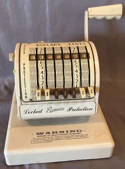 Paymaster X-550 Series Check Protector and Writer - Metzger Property ...