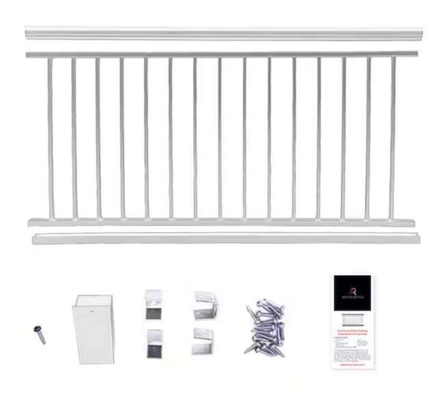 Aria Railing 36 in. x 69.43 in. White Powder Coated Aluminum ...