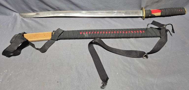 Japanese-Style Sword and Sheath, 24-Inch Blade, Sheath is Broken ...
