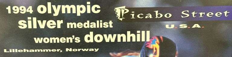 1994 Lillehammer Olympic Poster Signed Picabo Street in Frame - Metzger ...