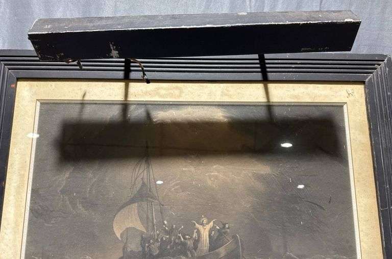 Framed Maritime Artwork with Artistic Picture Framing Label, 33”x25”x1 ...