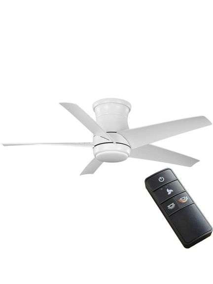 HAMPTON BAY - Mena 44 in. White Color Changing Integrated LED Indoor ...