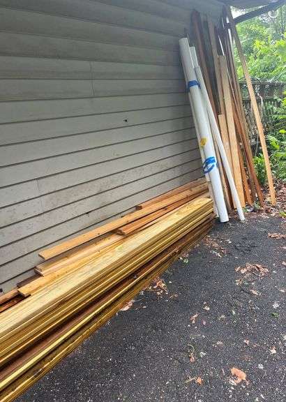 Lumber in Various Measurements and PVC Tubing - Metzger Property ...