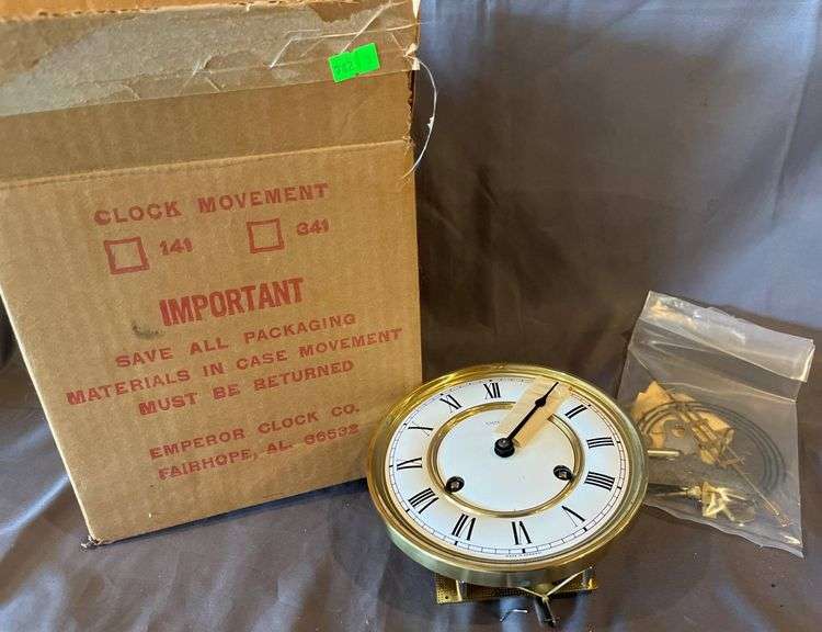 Emperor Clock Movement Kit with Parts and Packaging - Metzger Property ...