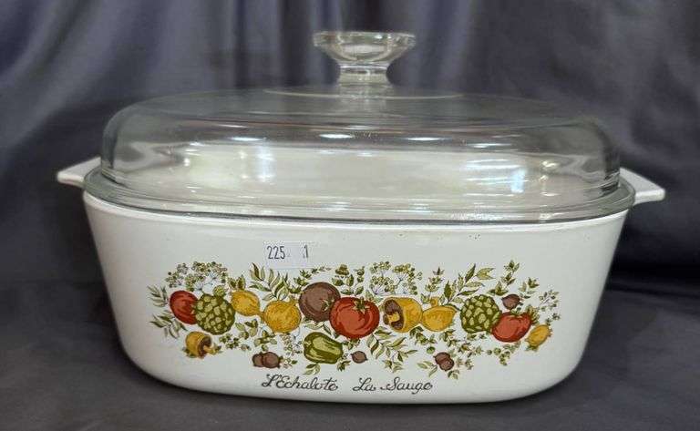 Corning Ware 4 Qt Casserole Dish with Glass Lid, Spice of Life Pattern ...