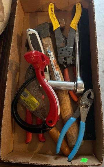 Hand Tools Including Hammer, Pliers, and Utility Knife - Metzger ...