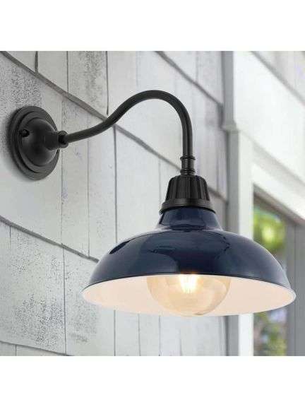 JONATHAN Y - Aurora 12.25 in. Navy 1-Light Farmhouse Industrial Indoor ...