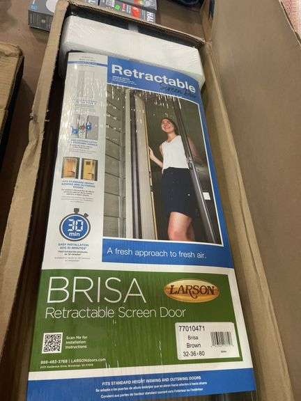 Weather Star 36 in. x 80 in. Brisa Brown Standard Retractable Screen ...
