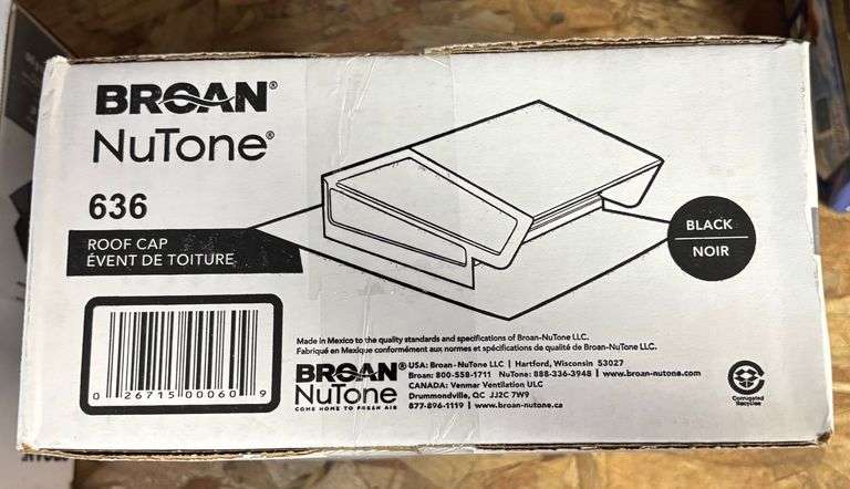 Broan-NuTone Galvanized Steel Roof Cap with Built-In Damper for 3 in ...