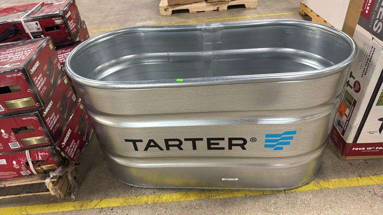 TARTER 2 ft. x 2 ft. x 4 ft. Galvanized Steel Oval Ultra 100 Gal. Stock ...
